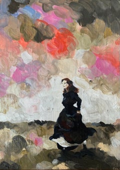 Lajos Rezes Molnar - Girl Holding a Basket of Fruit For Sale at 1stDibs