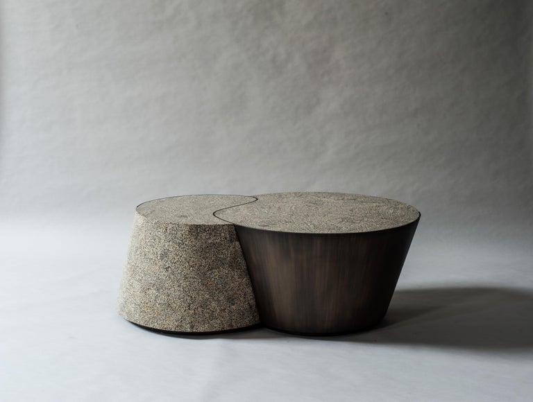 Swan Table in Dalmatian Jasper and Solid Antique Bronze at 1stDibs