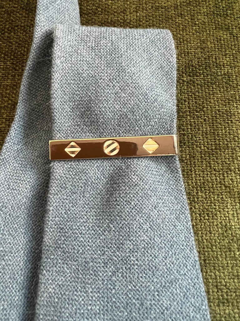 Swank 1960s Art Deco Gold Plated Tie Clip For Sale at 1stDibs