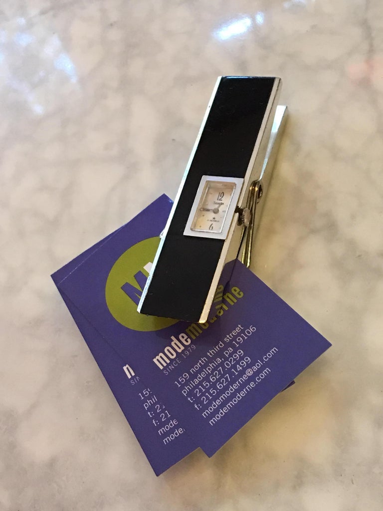 Swank Clothespin Clock Note Holder at 1stDibs