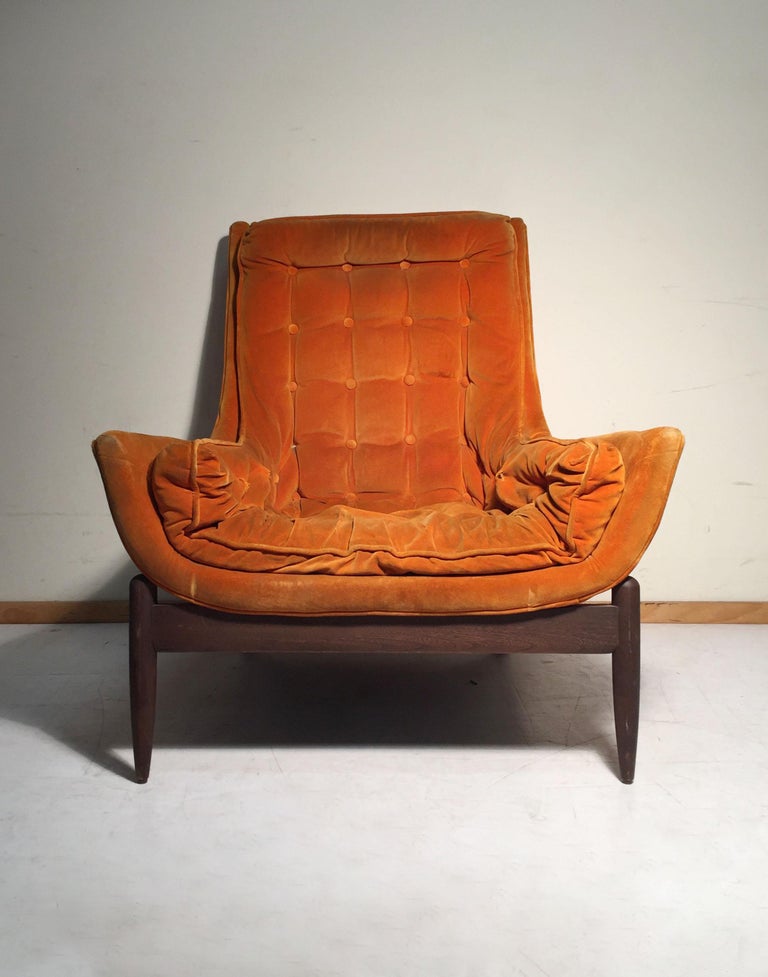 Swank Vintage Lounge and Ottoman in the manner of Adrian Pearsall For ...