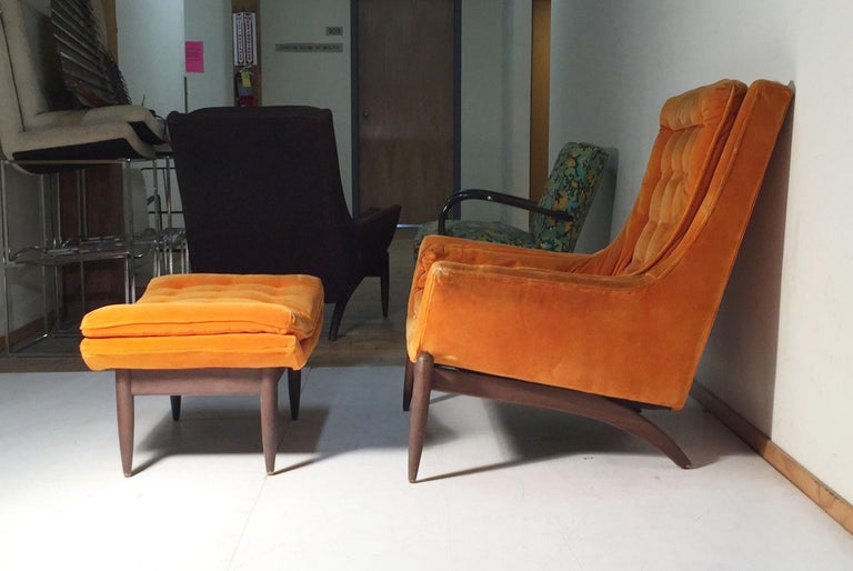 Swank Vintage Lounge and Ottoman in the manner of Adrian Pearsall For ...