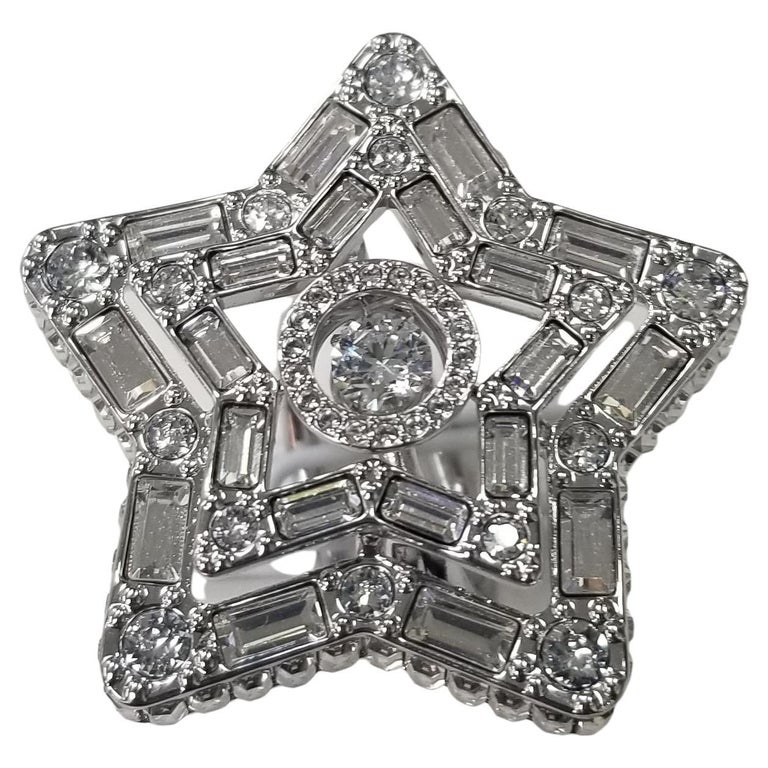 Swaroski Stella Multi-Shaped Crystal Ring For Sale at 1stDibs