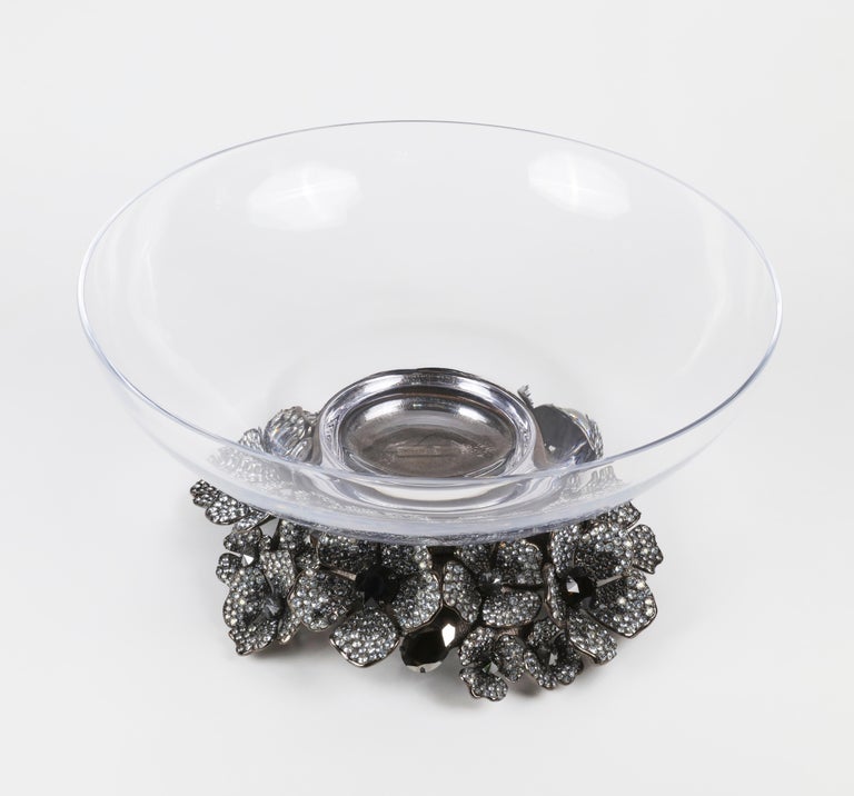 Swarovski Crystal Flower Bowl Custom Made At 1stdibs