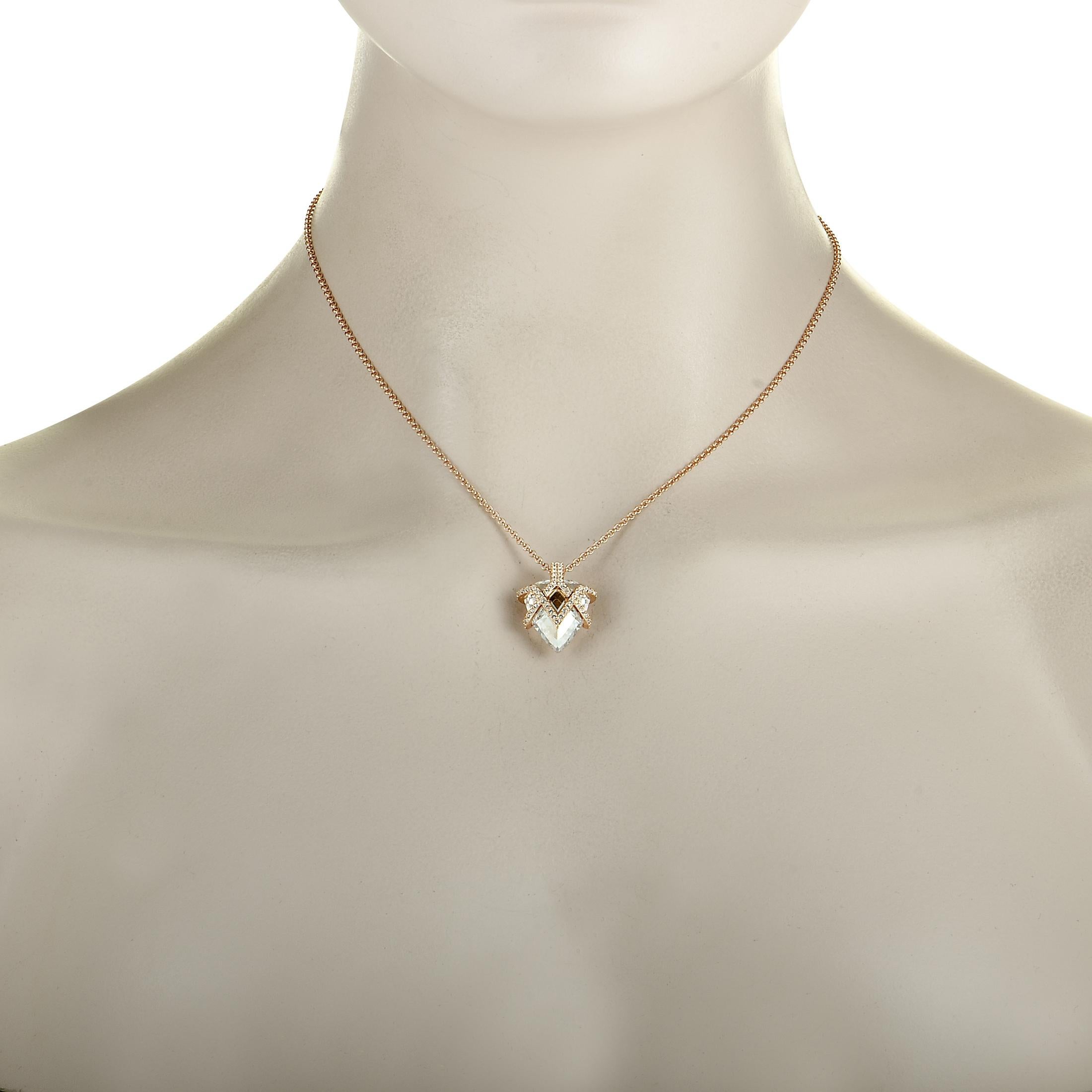 Swarovski Goodwill Yellow Gold-Plated and Crystal Pendant Necklace at ...
