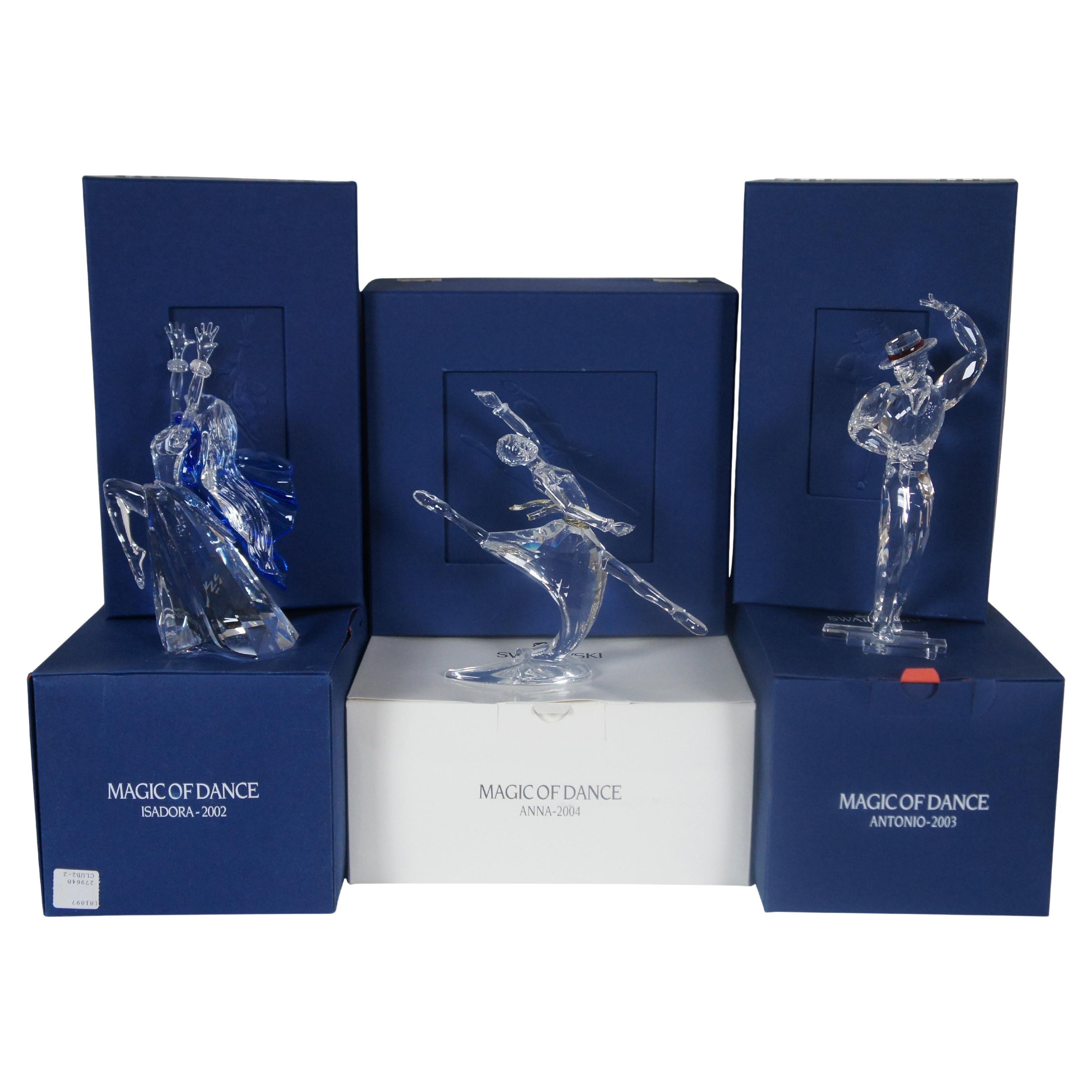 Swarovski Magic of Dance Set 2002 Isadora 2003 Antonio 2004 Anna w COA ...