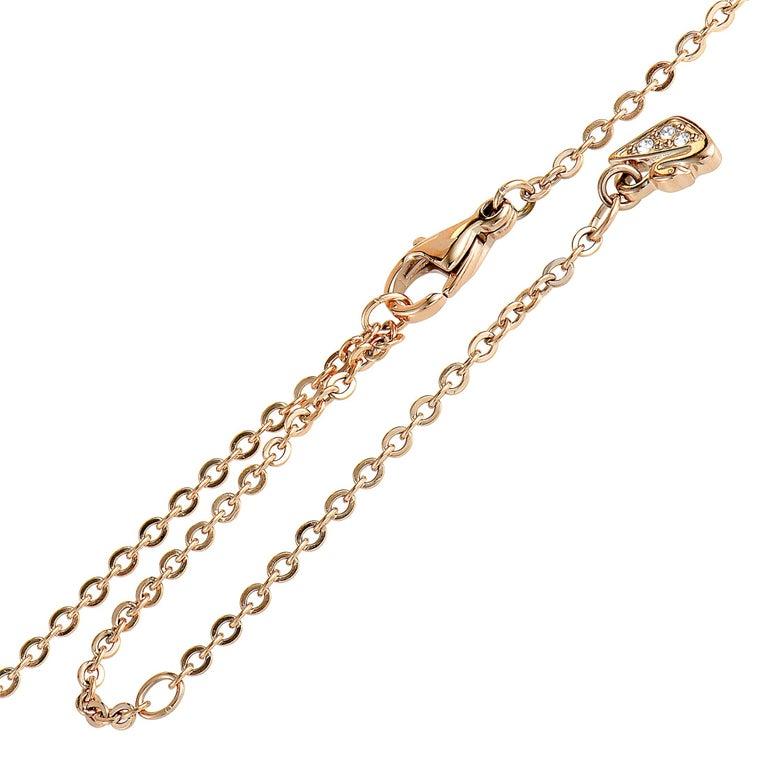 Swarovski Stainless Steel Rose Gold-Plated and Crystal Pendant Long ...