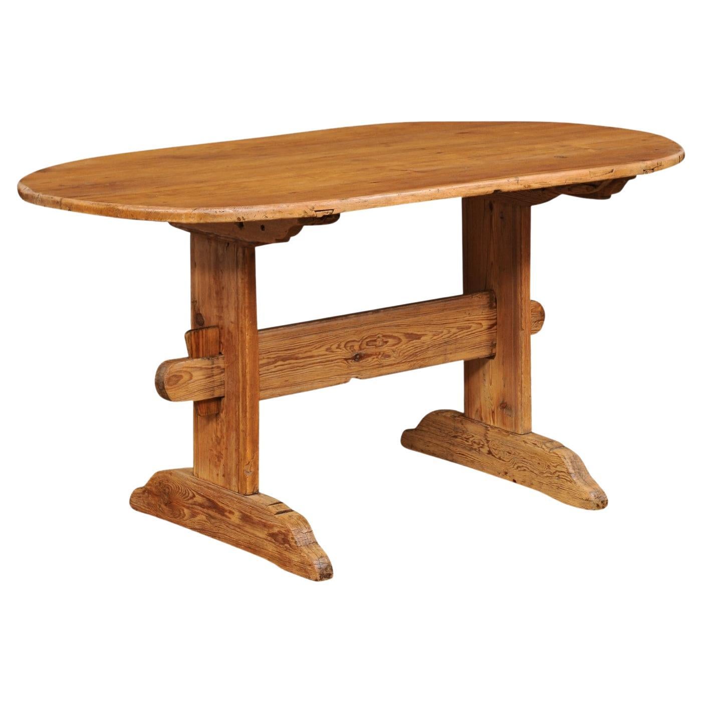 Swedish Oval Shaped Gustavian Style Dining Table at 1stDibs