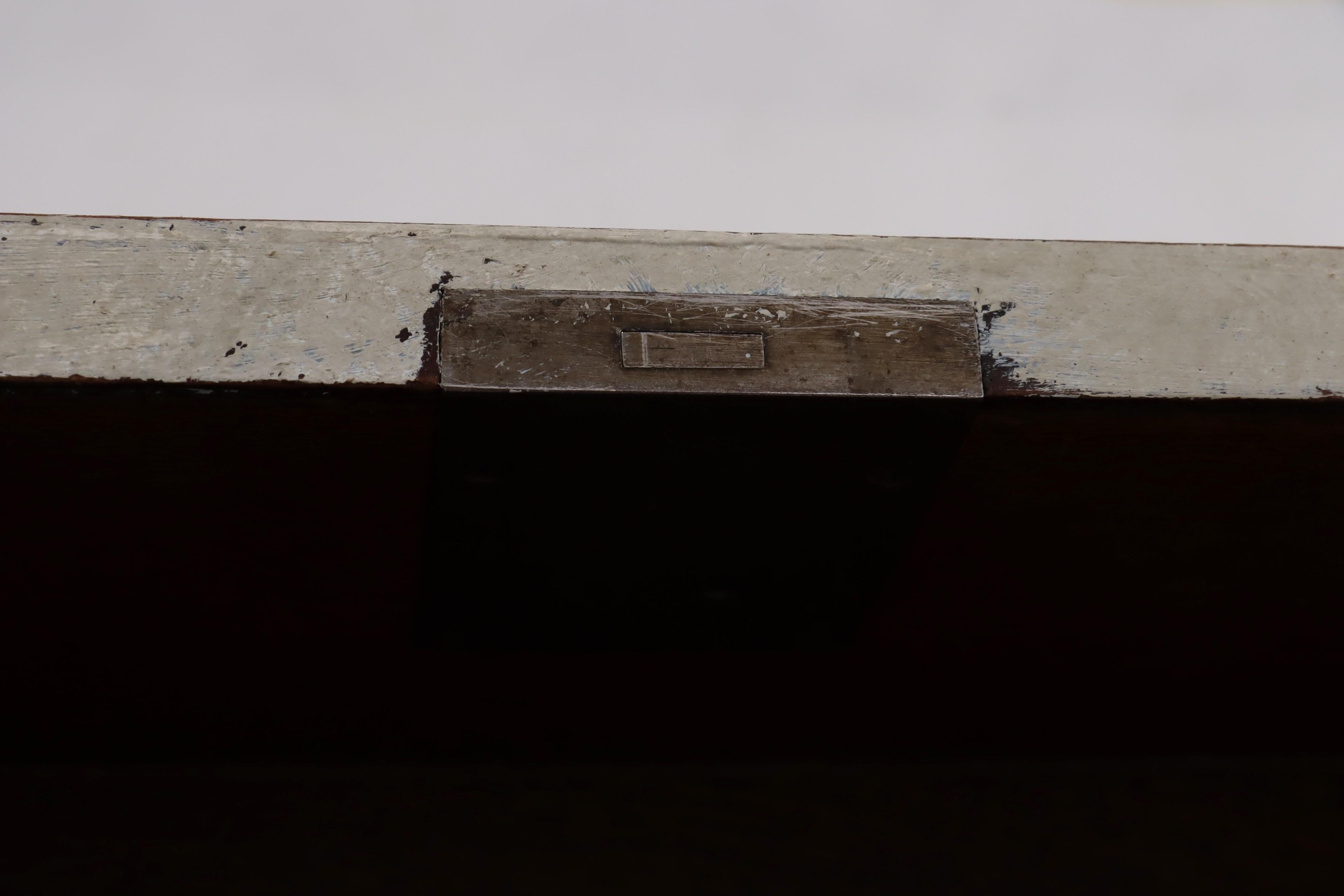 Swedish 1820s Gustavian Style Gray Painted Chest with Carved Semi ...