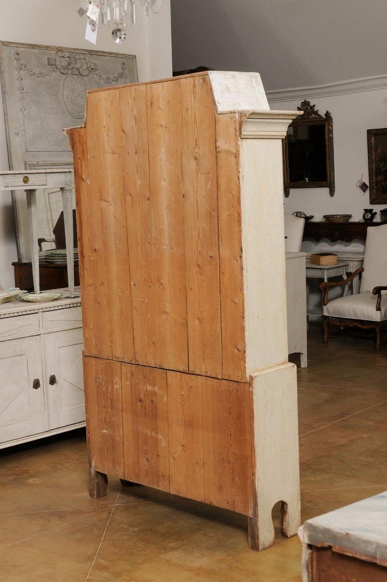 Swedish 1830s Painted Wood Cupboard with Doors, Drawers and Broken ...