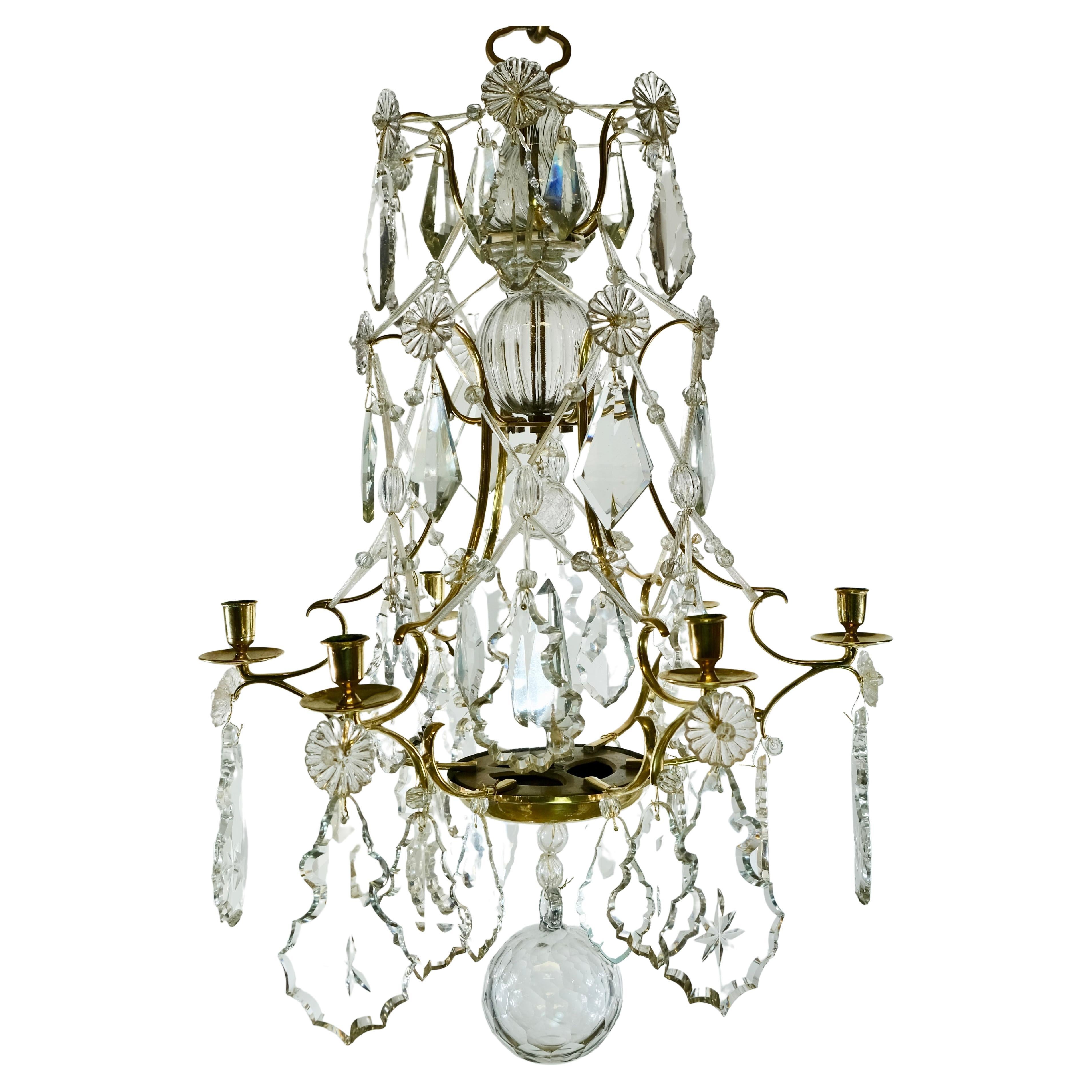 French Rococo Rustic Chandelier For Sale at 1stDibs