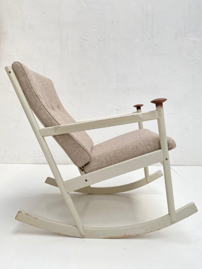 Swedish 1960s Rocking Chair with New De Ploeg Wool Upholstery For Sale ...