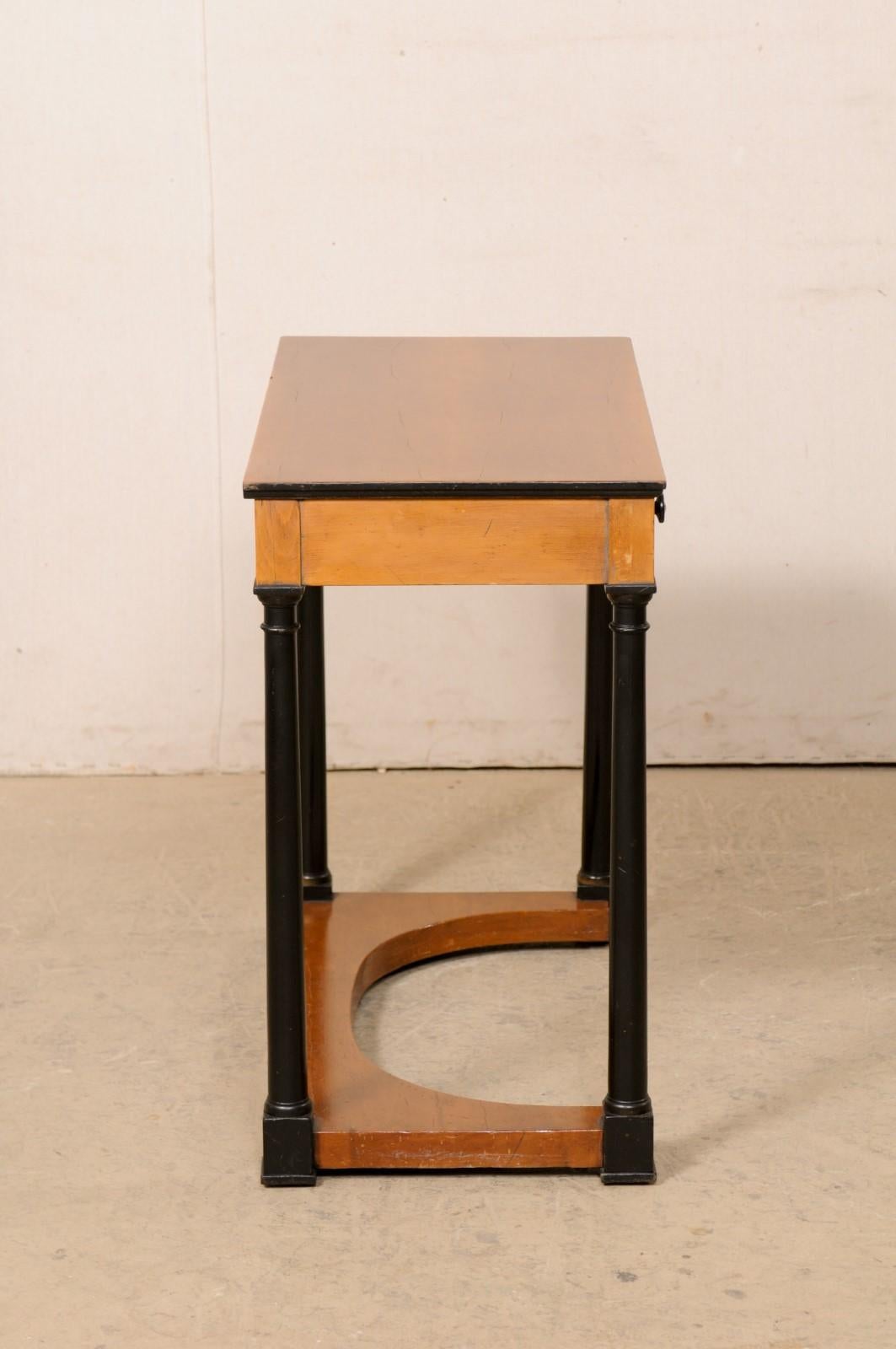Swedish 19th C. Beautiful Two-Tone Console Table w/Drawer at 1stDibs