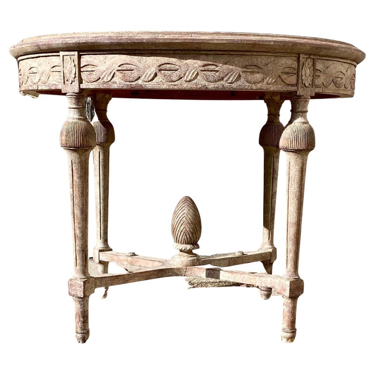Swedish 19th Century Oval Side Table For Sale at 1stDibs