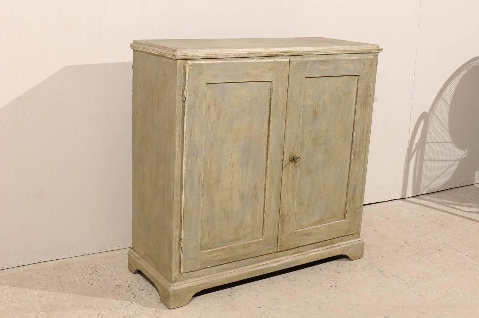 Swedish 19th Century Painted Wood Two-Door Buffet at 1stDibs