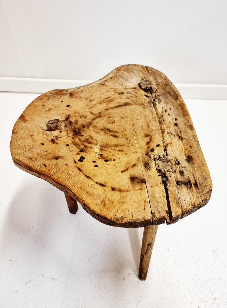 Swedish Allmoge / Folk Art, Stool, Signed by Previous Owners, 19th ...