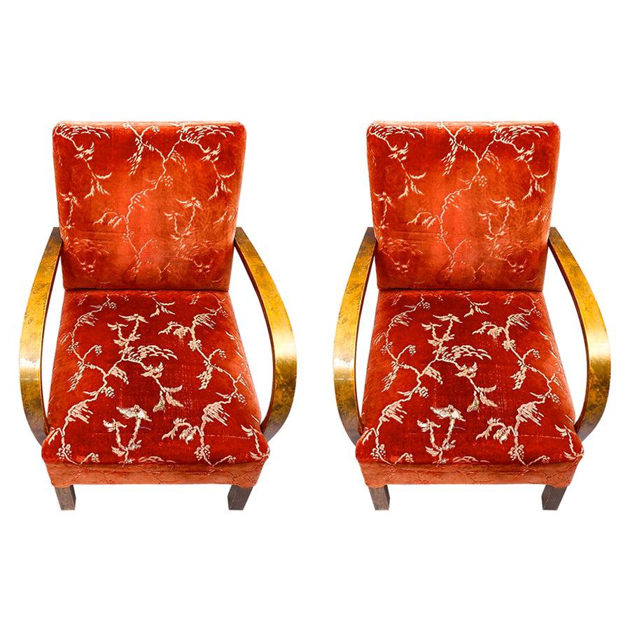 Swedish Art Deco Antique Armchair Early 20th Century Golden Birch ...