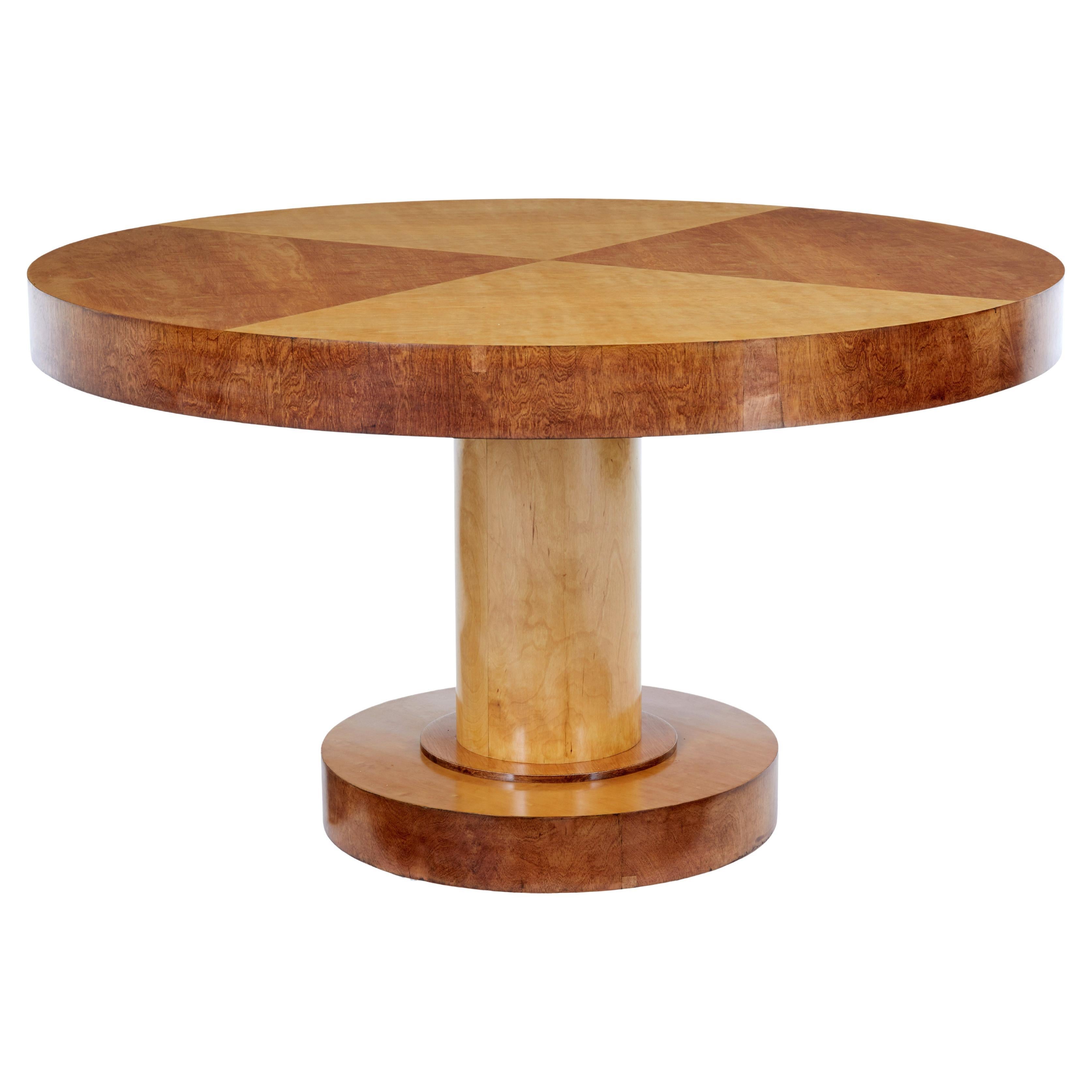 Biedermeier Satin Birch and Ebonised Centre Table For Sale at 1stDibs