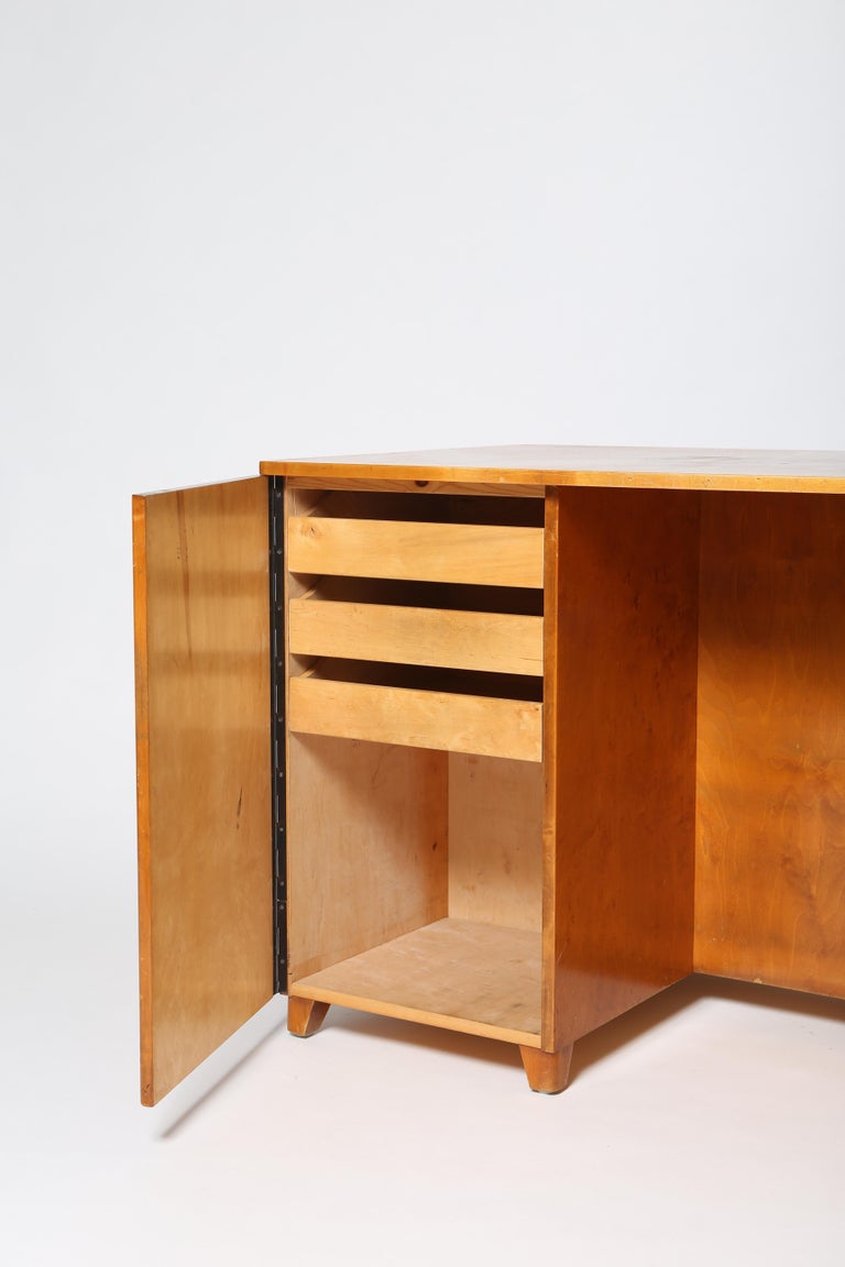 Swedish Art Deco Birch Writing Desk For Sale at 1stDibs