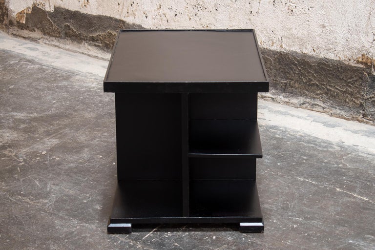 Swedish Art Deco "Smoking" Side Table with Shelving For Sale at 1stDibs