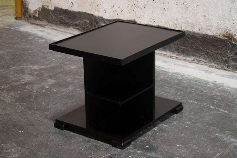 Swedish Art Deco "Smoking" Side Table with Shelving For Sale at 1stDibs