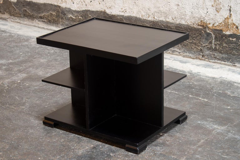 Swedish Art Deco "Smoking" Side Table with Shelving For Sale at 1stDibs