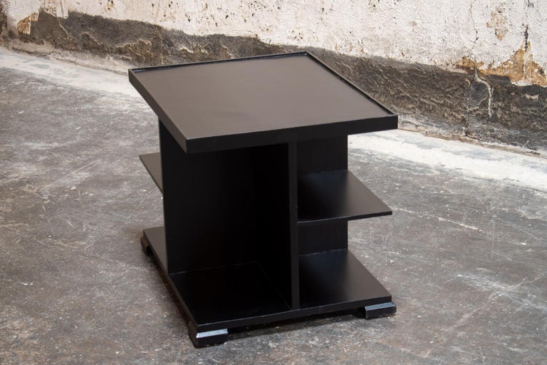 Swedish Art Deco "Smoking" Side Table with Shelving For Sale at 1stDibs
