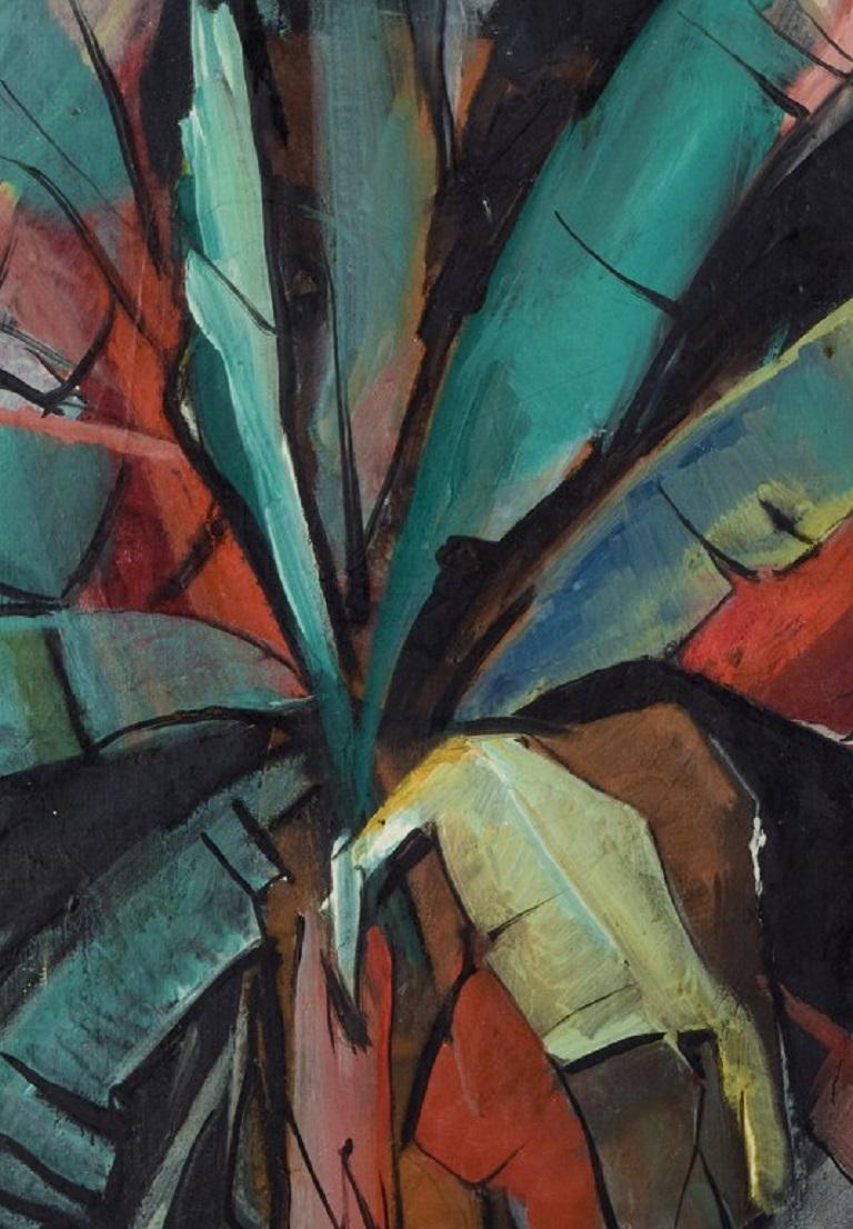 Swedish Artist, Abstract Composition, Oil on Canvas For Sale at 1stDibs