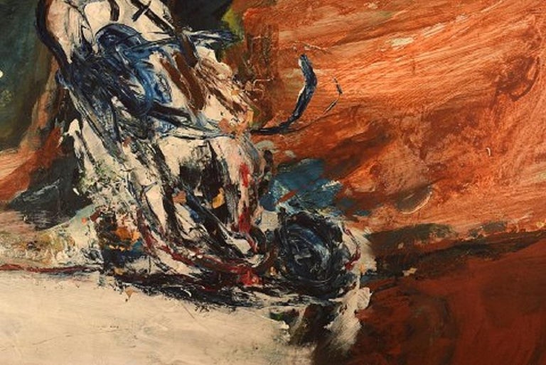 Swedish Artist, Oil on Board, Modernist Landscape, 1960s For Sale at ...