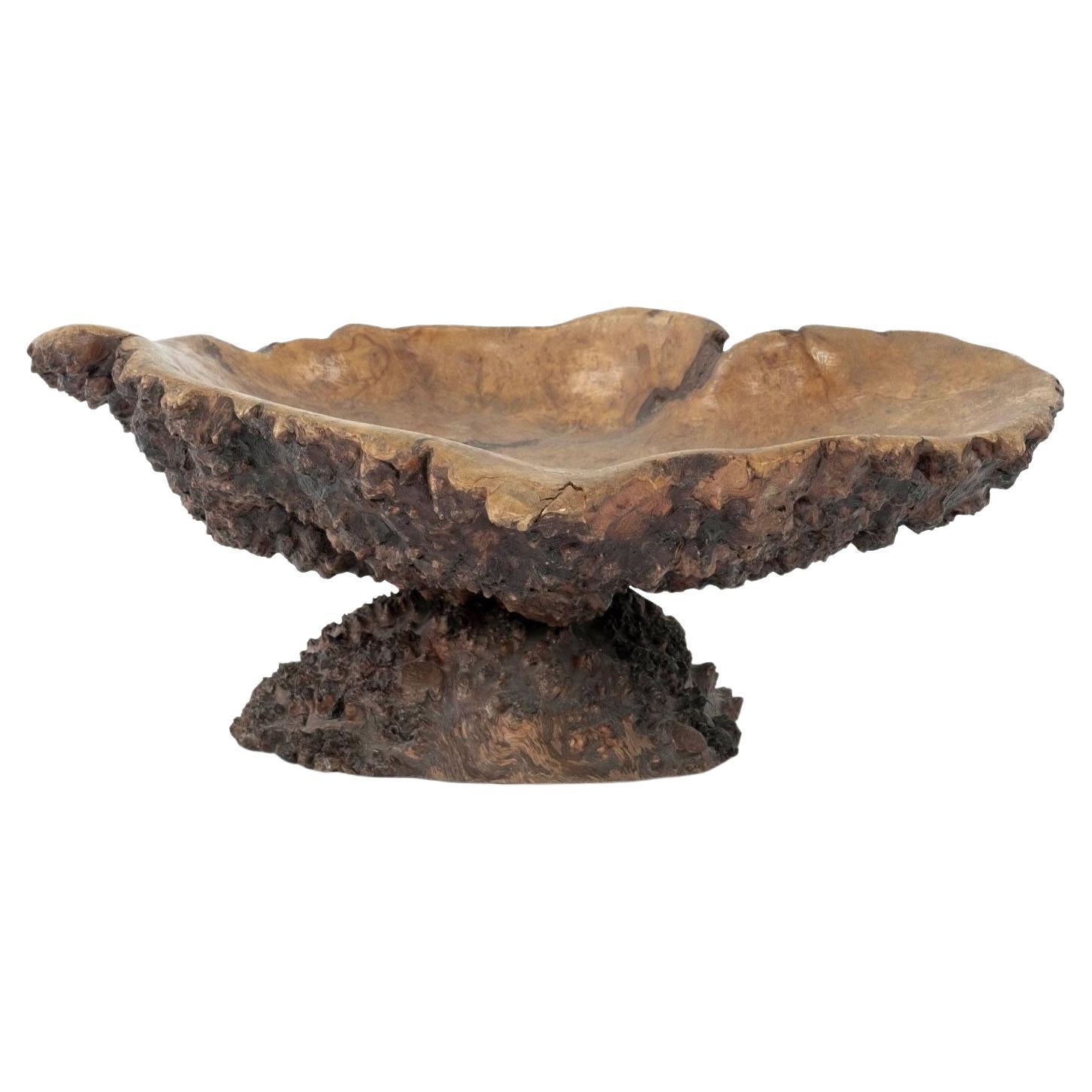 Large Antique Swedish Birch Root Wood Bowl For Sale at 1stDibs