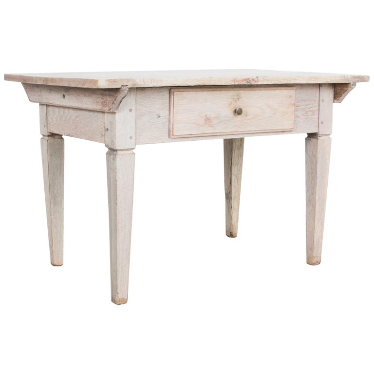 Swedish Bleached Oak Side Table at 1stDibs | bleached oak furniture ...