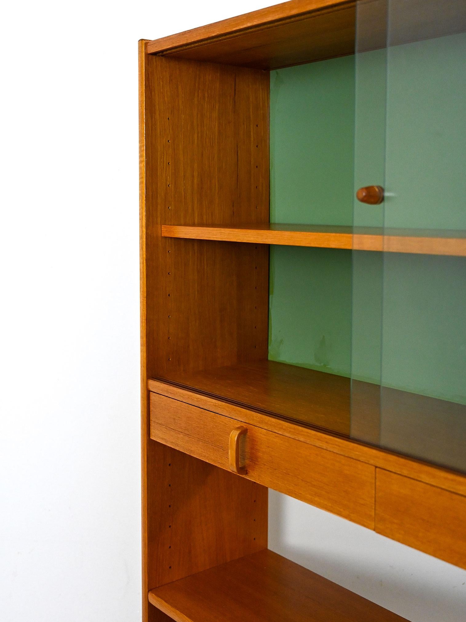 Swedish Bookcase with Display Case For Sale at 1stDibs