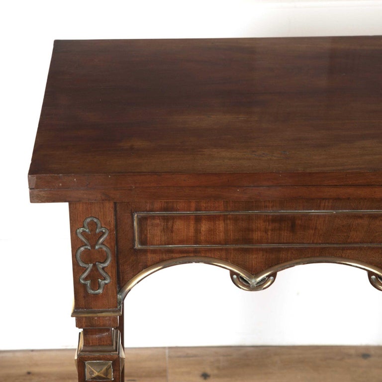 Swedish Brass Card Table For Sale at 1stDibs