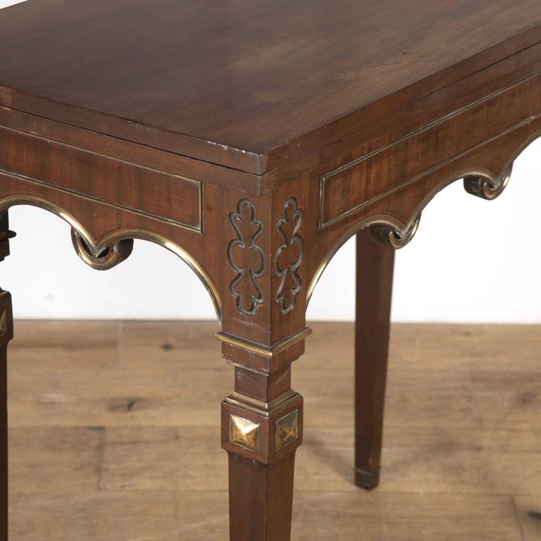 Swedish Brass Card Table For Sale at 1stDibs