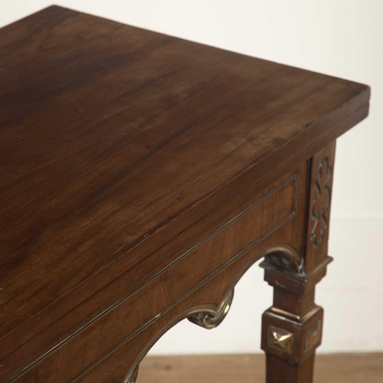 Swedish Brass Card Table For Sale at 1stDibs
