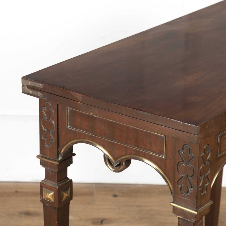 Swedish Brass Card Table For Sale at 1stDibs