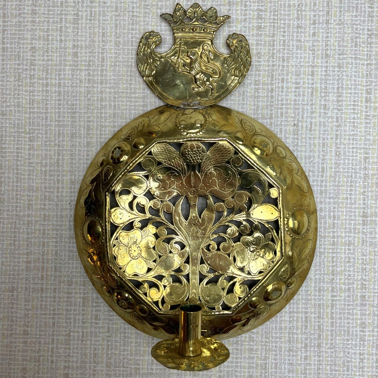 Swedish Candle Wall Sconce, Early 18th Century with Småland's Landscape ...