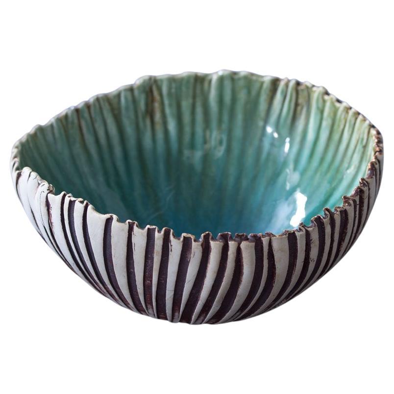 Very Large Spanish Ceramic Majolica Bowl 1870 Sevilla at 1stDibs