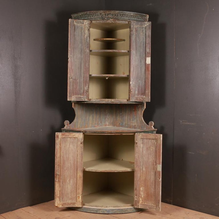 Swedish Corner Cupboard at 1stDibs