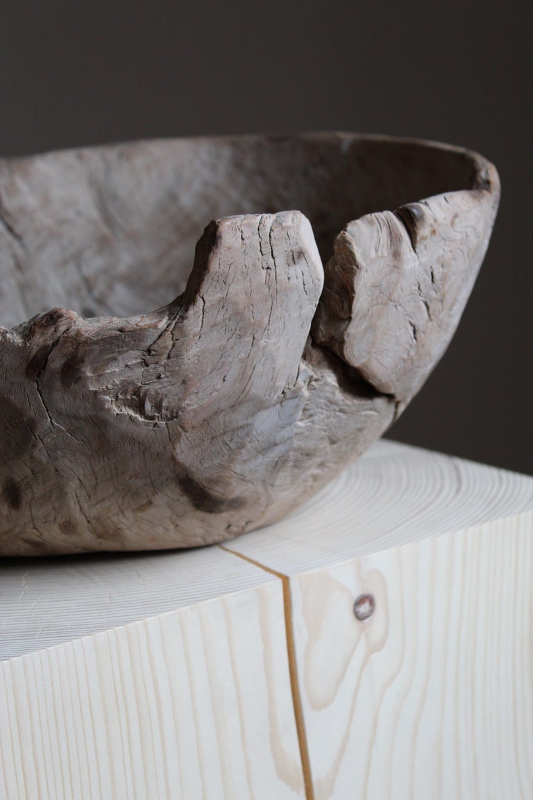 Swedish Craft, Early Unique "Vrilskål" Organic Bowl, Wood, 17th or 18th ...