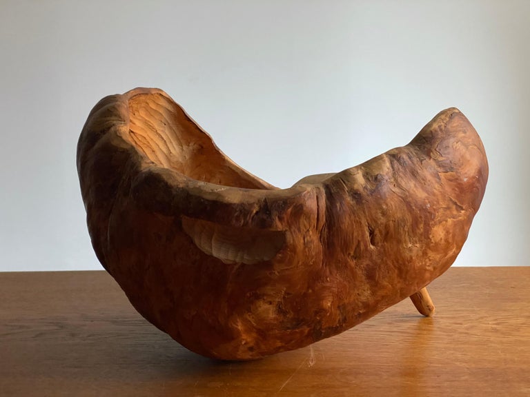 Swedish Craft, Large Organic Pine Burl Wood Bowl "Vrilskål", Sweden ...