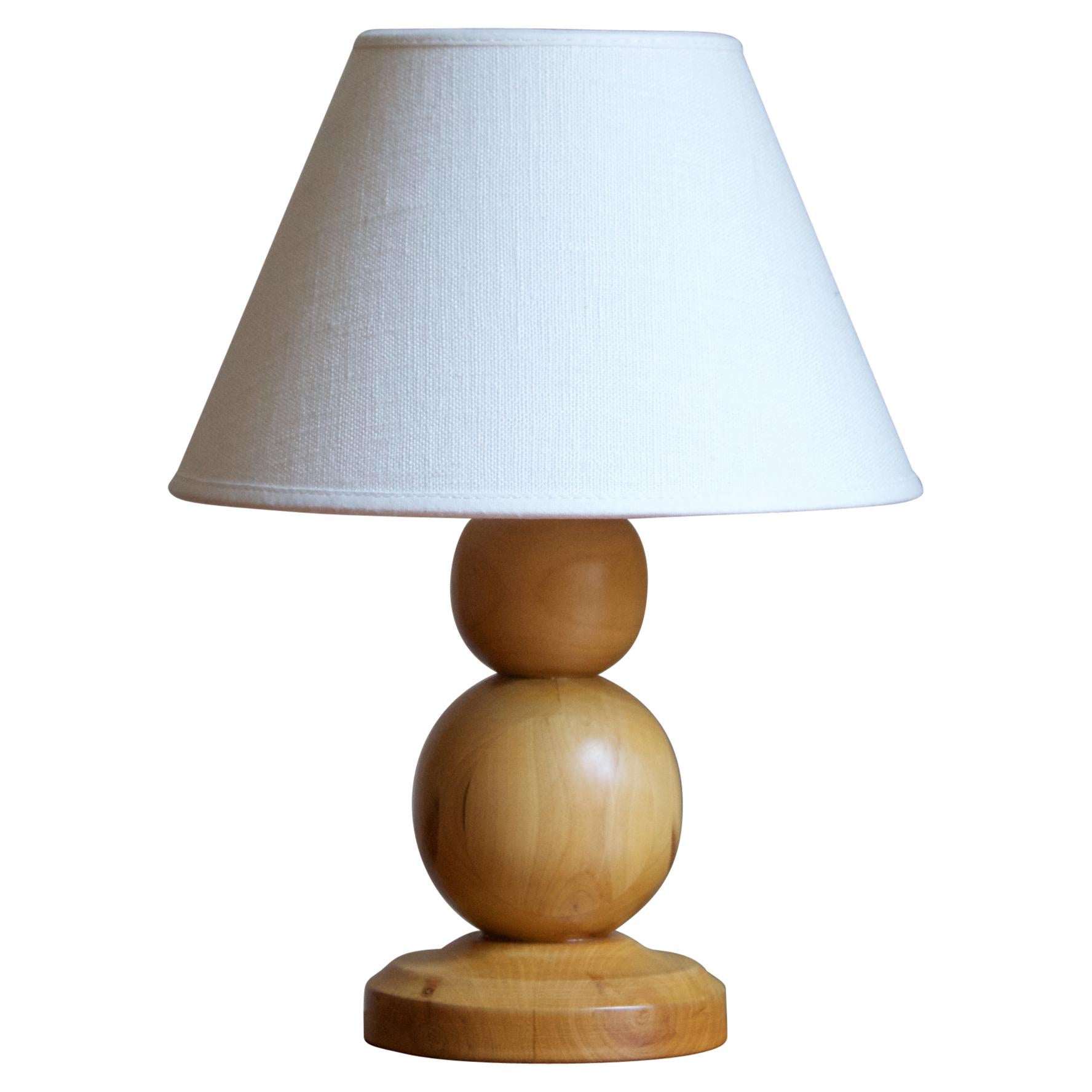 Swedish Craftsman, Table Lamp, Solid Joined Pine, Birch, Mahogany ...