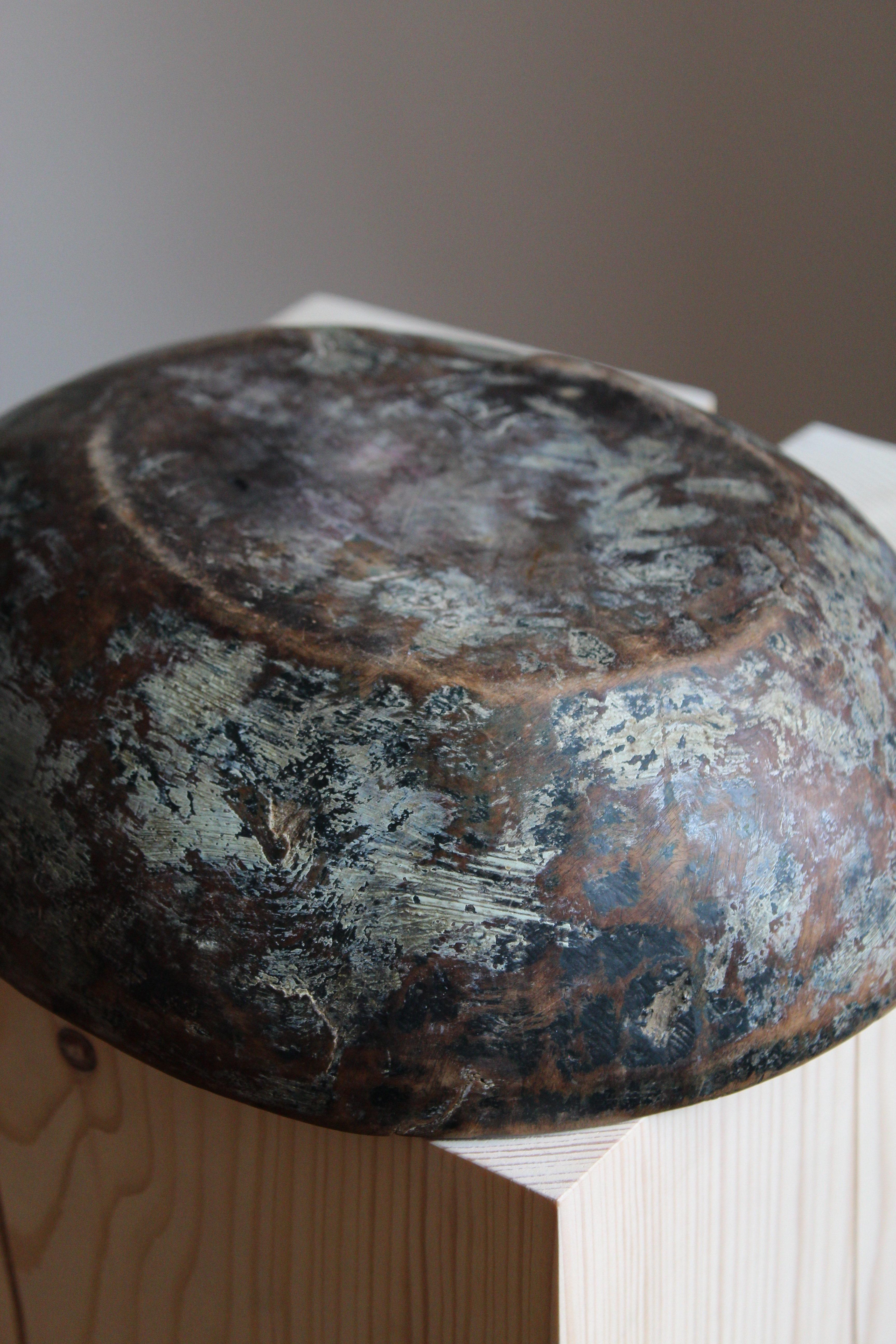 Swedish Craft, Unique Bowl, Wood, Sweden, 19th Century at 1stDibs