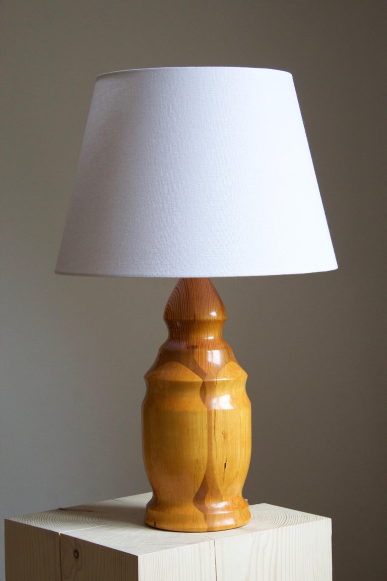 Swedish Craftsman, Table Lamp, Solid Joined Pine, Birch, Mahogany ...