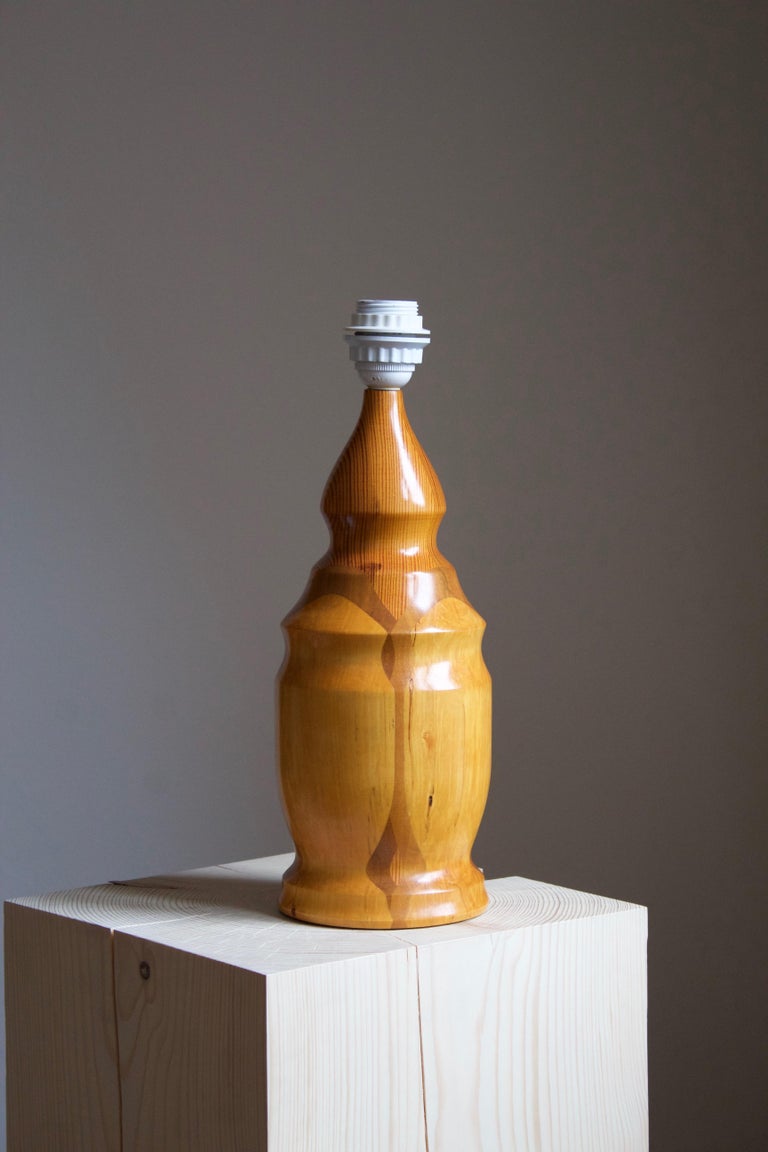 Swedish Craftsman, Table Lamp, Solid Joined Pine, Birch, Mahogany ...