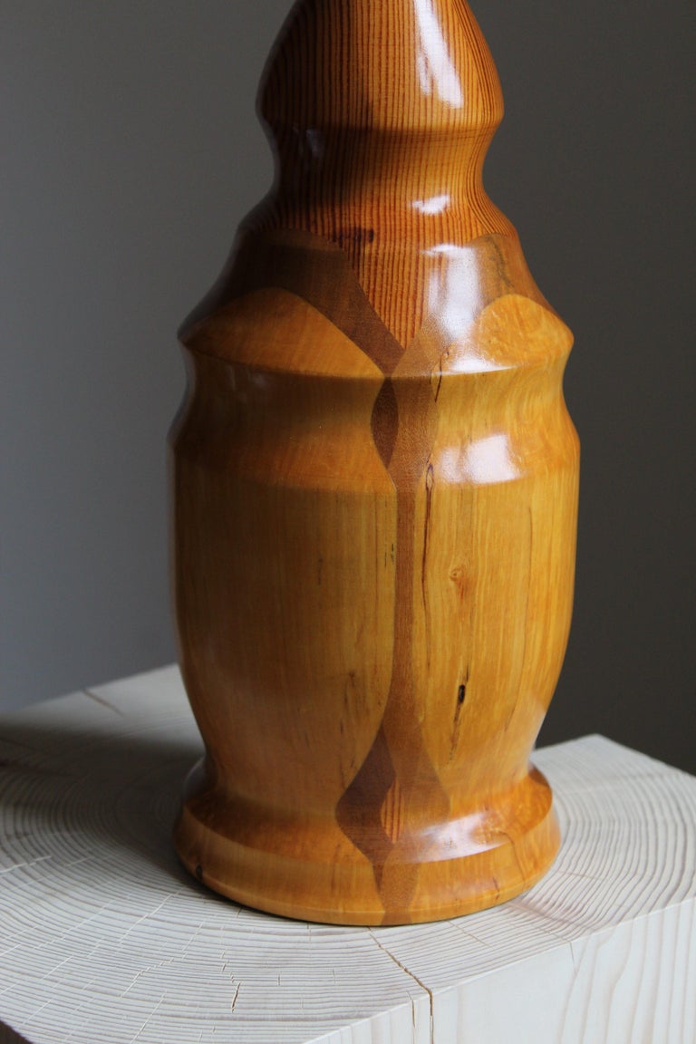 Swedish Craftsman, Table Lamp, Solid Joined Pine, Birch, Mahogany ...