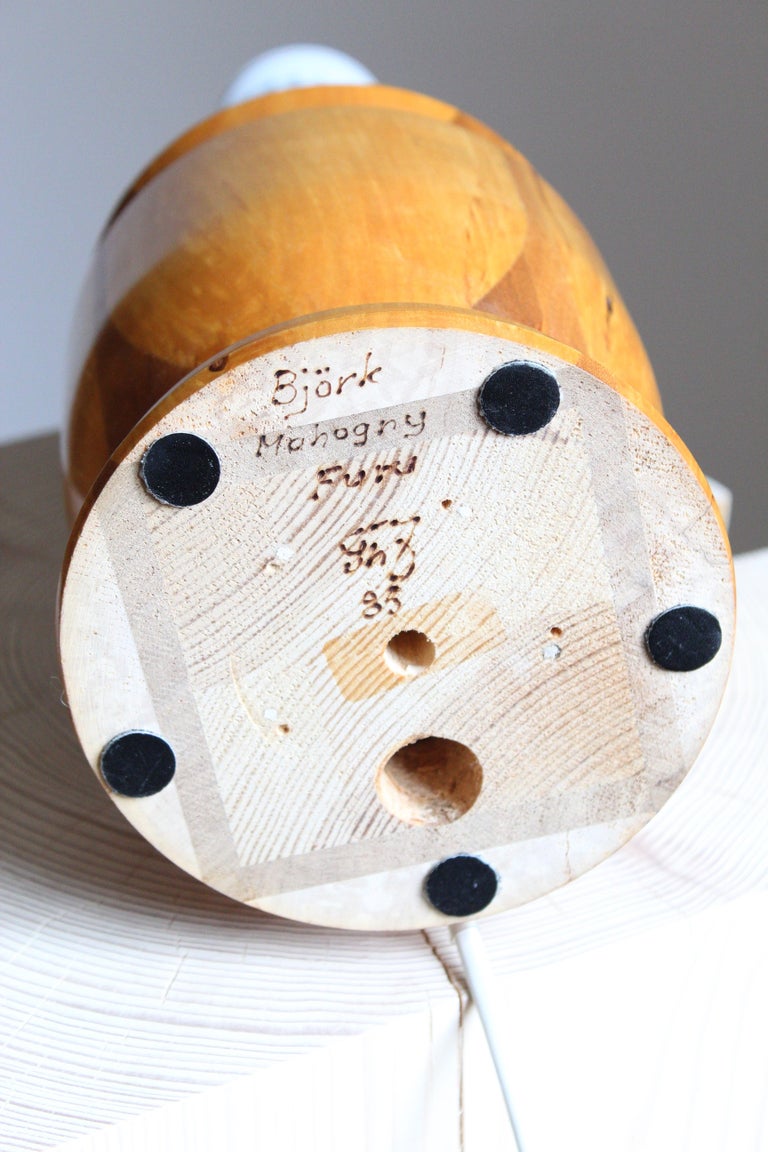 Swedish Craftsman, Table Lamp, Solid Joined Pine, Birch, Mahogany ...