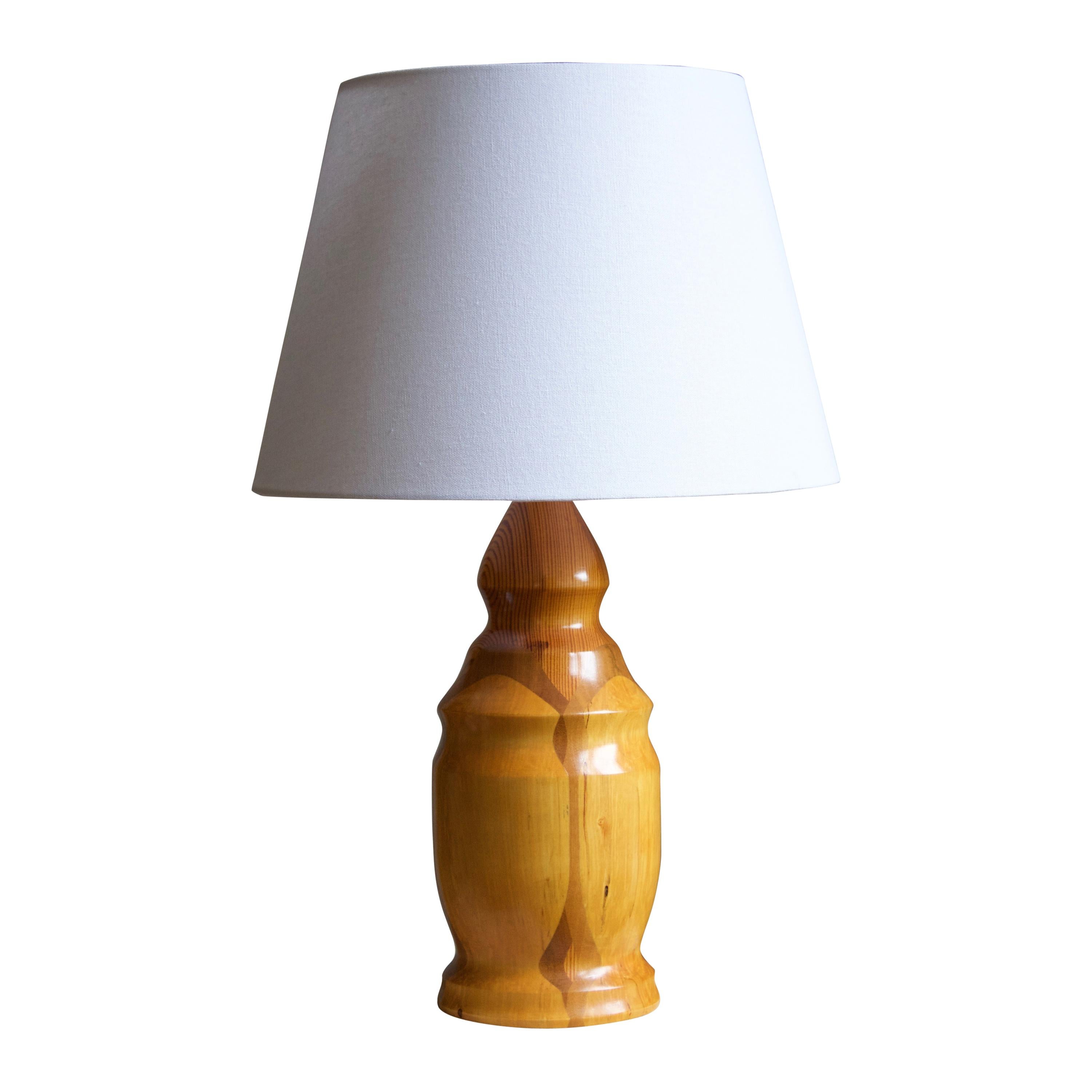 Swedish Craftsman, Table Lamp, Solid Joined Pine, Birch, Mahogany ...