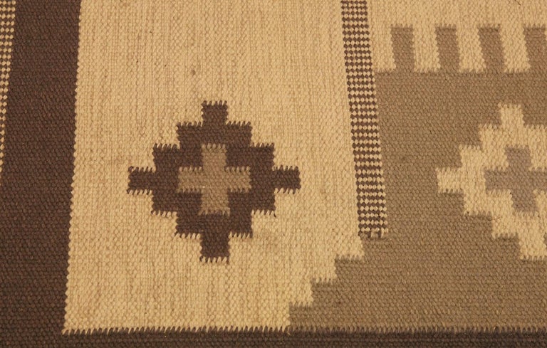 Swedish Kilim Cross Motif Design Rug, 1920-1950 For Sale at 1stDibs