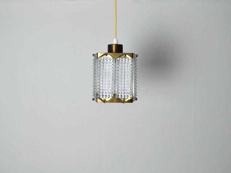Swedish Crystal Ceiling Light designed by Wiktor Berndt for Flygsfors ...